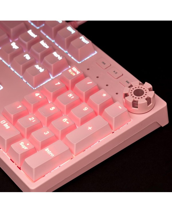 Teclado mecánico Snake Gamer Najash Pinkker NJ392 Rosa Switch Red
