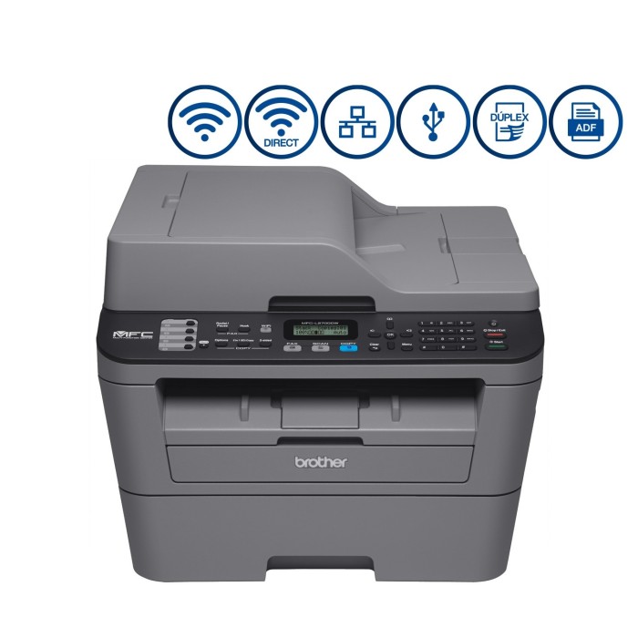 Impresora Multifuncional láser monocrómatica Brother MFC-L2700DW dúplex